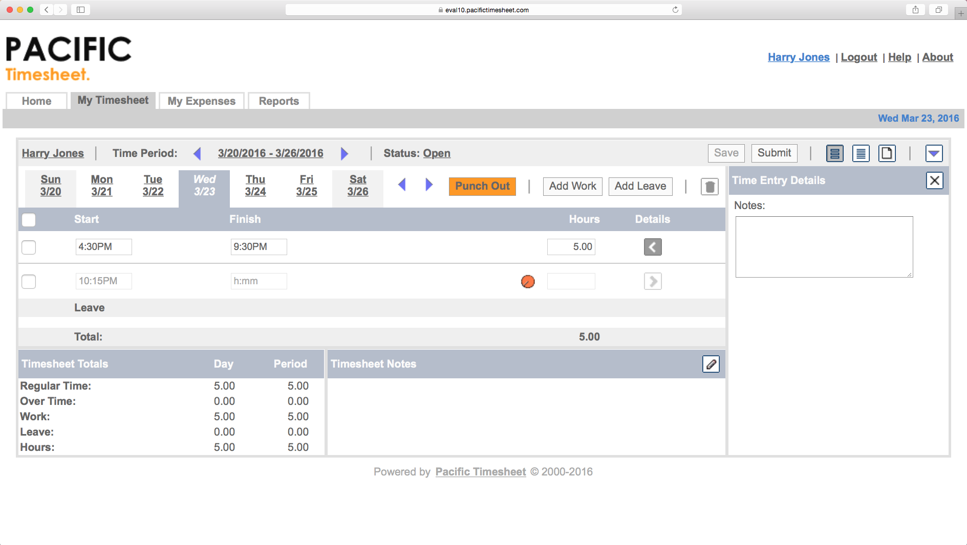 Enterprise Product Tour | Pacific Timesheet