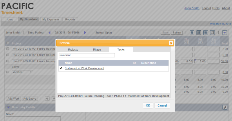 Enterprise Product Tour - Project Management | Pacific Timesheet