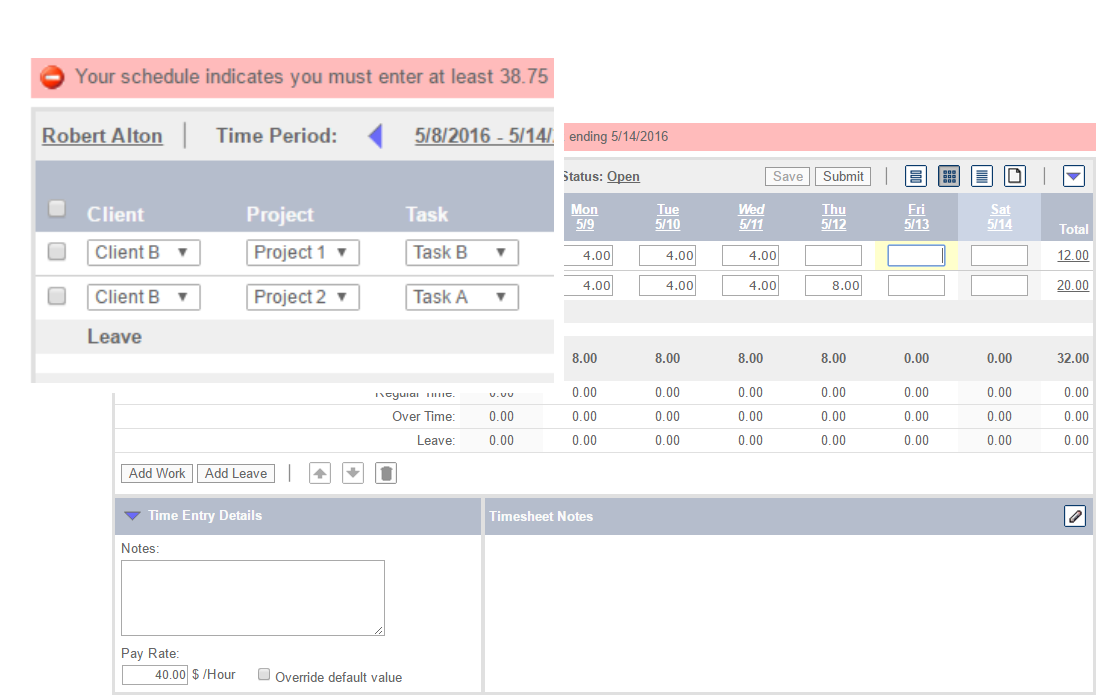 Enterprise Product Tour | Pacific Timesheet